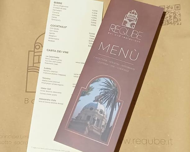 Menu Re Qube – Re Qube Bar and Restaurant
